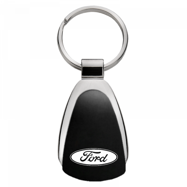Ford Teardrop Black Keychain – Fast Lane Classic Cars