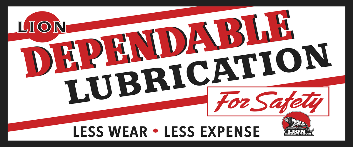 Lion Lube Vintage Style Sign – Fast Lane Classic Cars